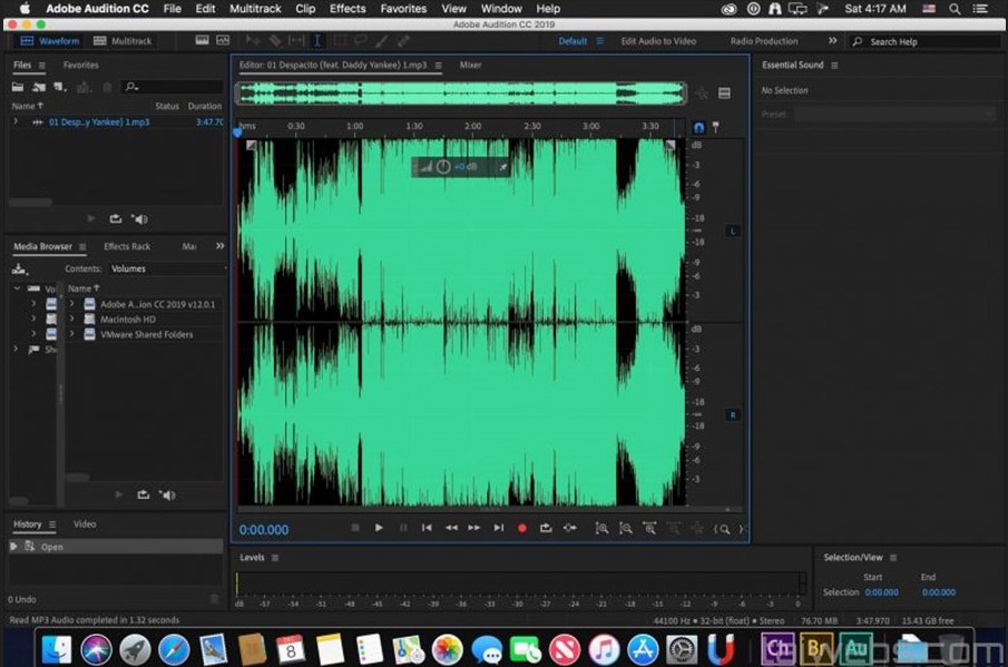 Free Download Adobe Audition CC 2019 MacOS - Adobe's professional audio processing program